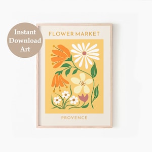 Flower Market Print Set of 3, Gallery Wall Set, DIGITAL DOWNLOAD ...