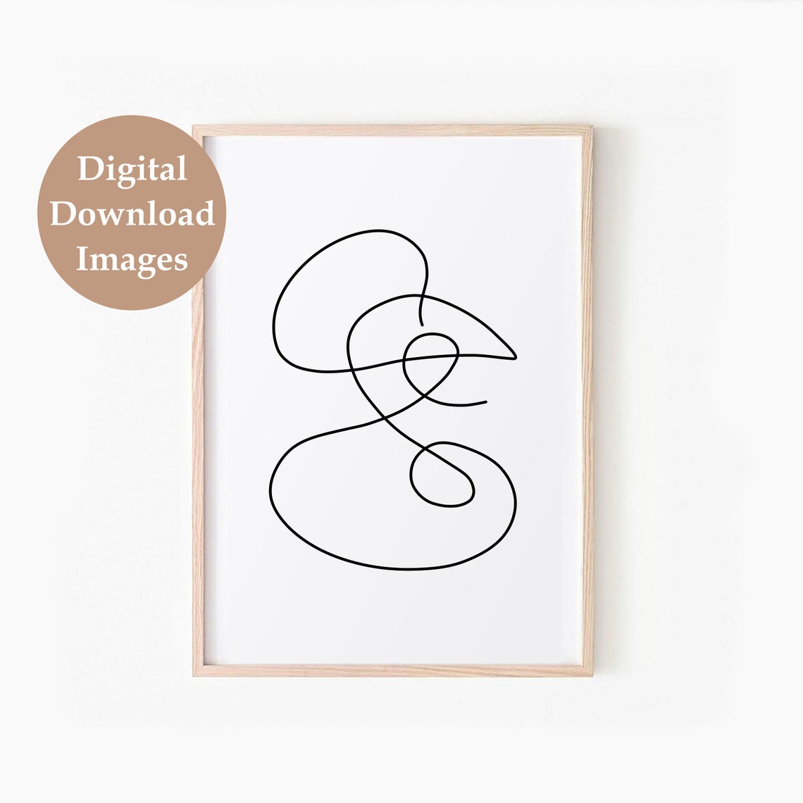 Abstract Scribble Print Set of 3 Line Drawing Printable Wall - Etsy