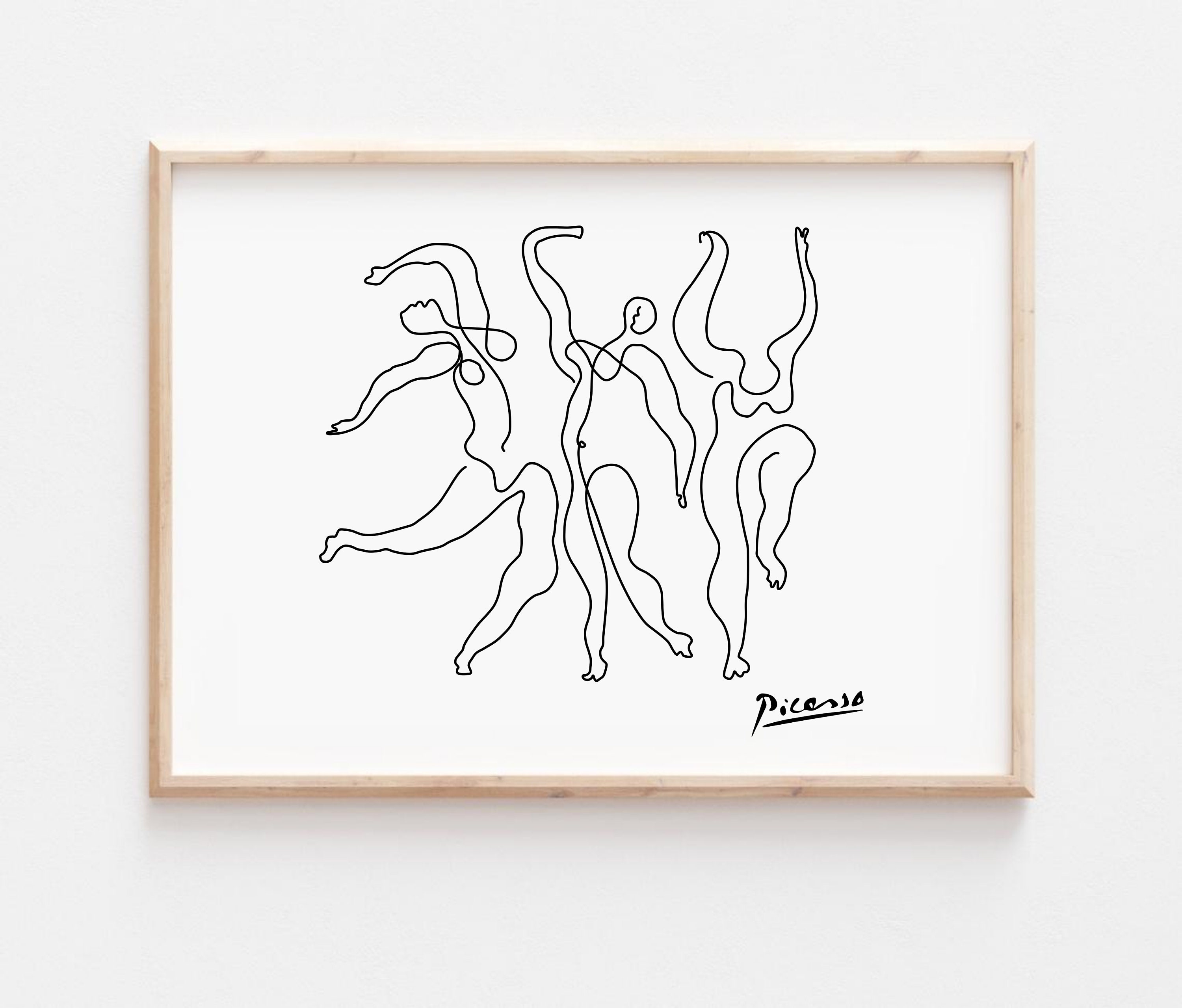 Picasso Three Dancers Print Picasso Line Drawing DIGITAL - Etsy UK