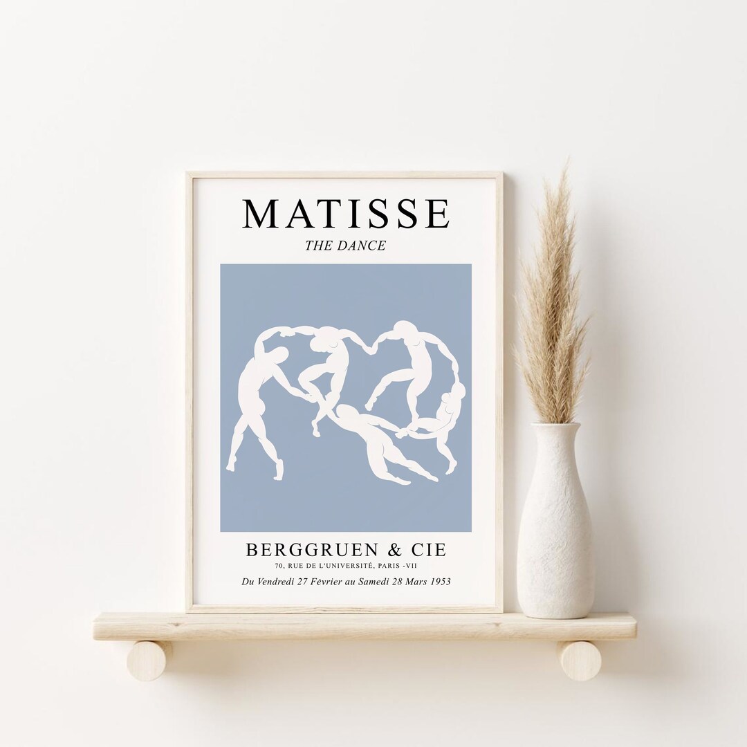 Matisse the Dance Print, Blue Matisse Exhibition Poster, DIGITAL ...