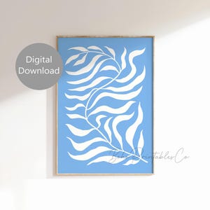 Blue Preppy Print Set of 9, Sky Blue Gallery Wall Set, DIGITAL DOWNLOAD ...