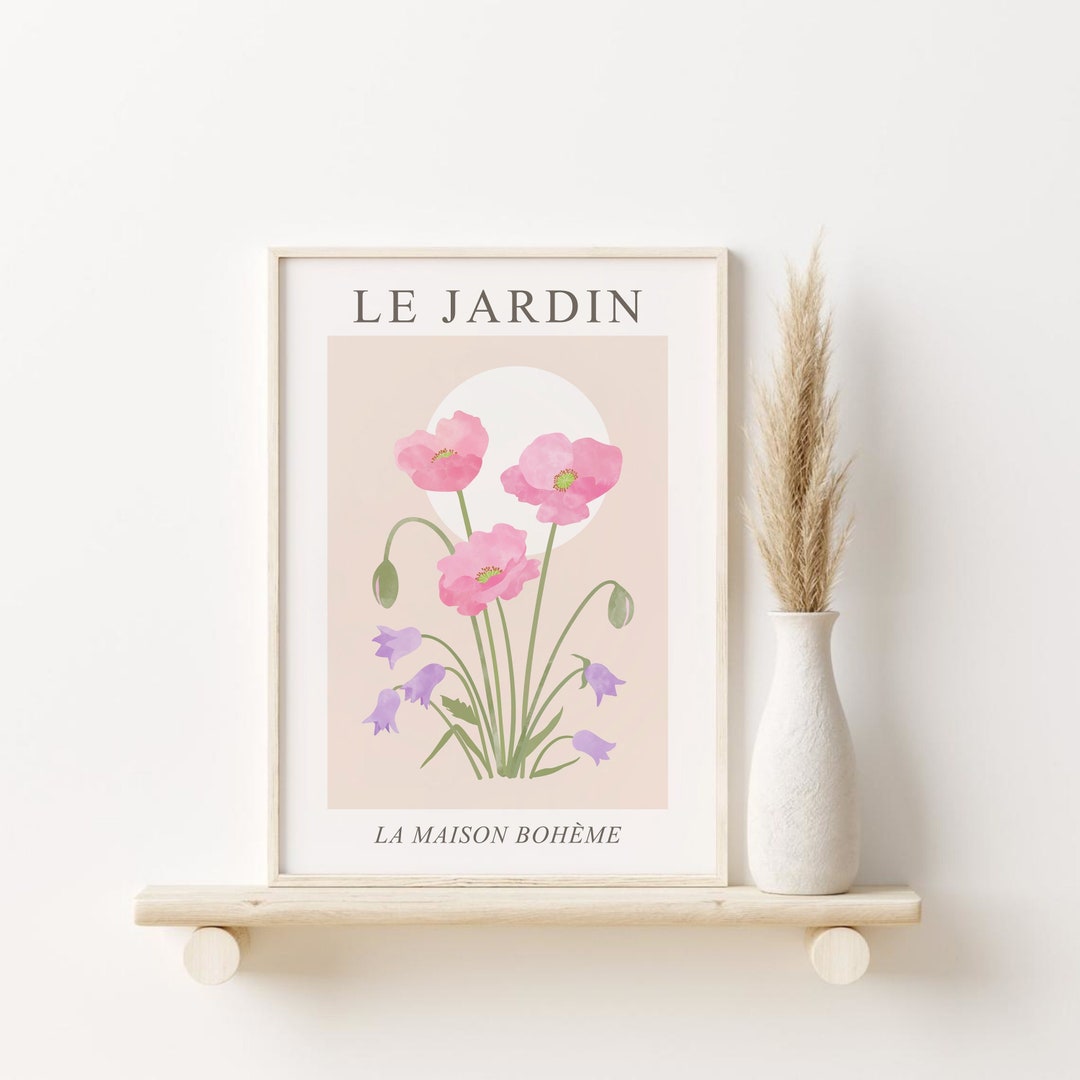 Pastel Floral Print, French Exhibition Poster, DIGITAL DOWNLOAD ...