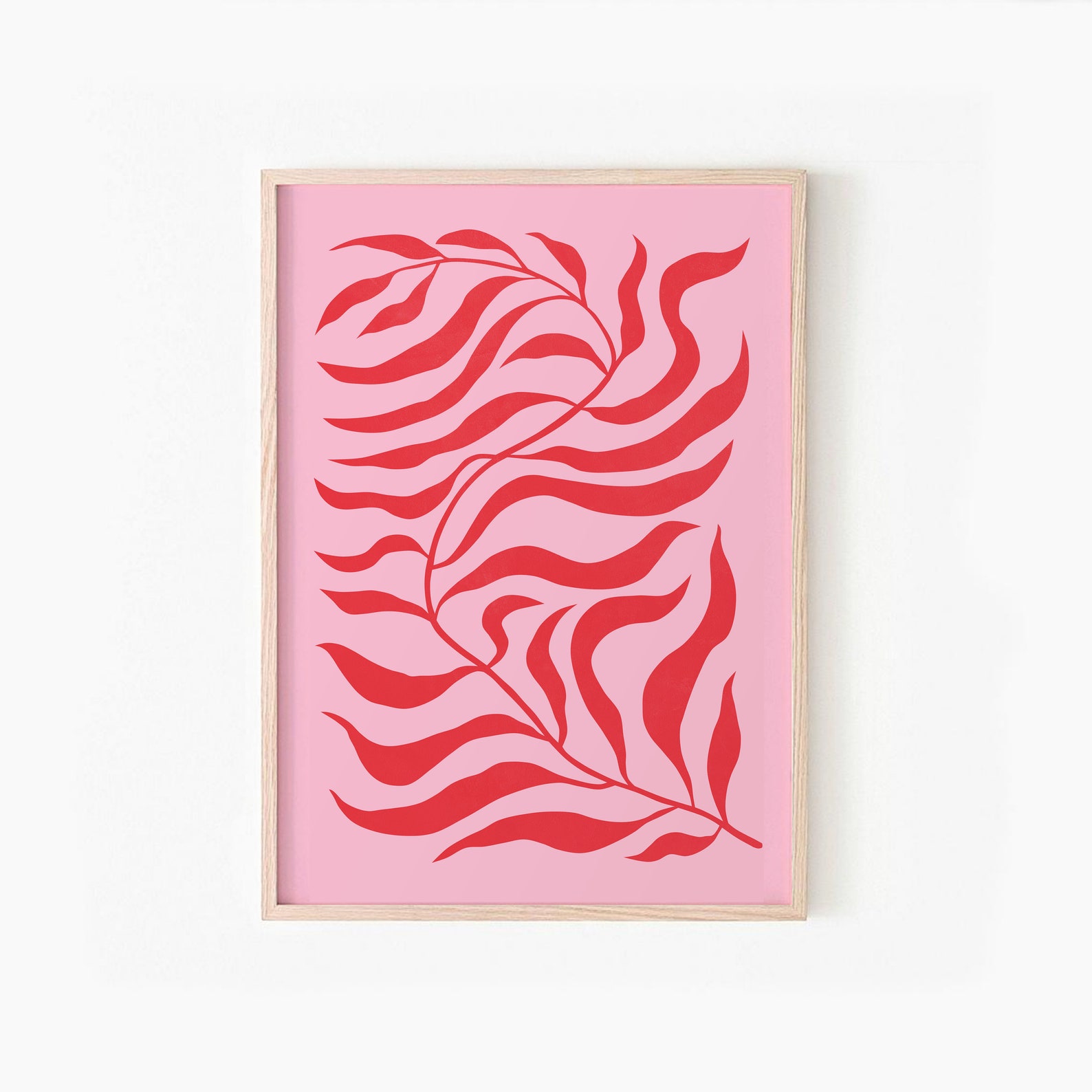 Pink and Red Print Set of 6, DIGITAL DOWNLOAD, Matisse Gallery Wall Set ...