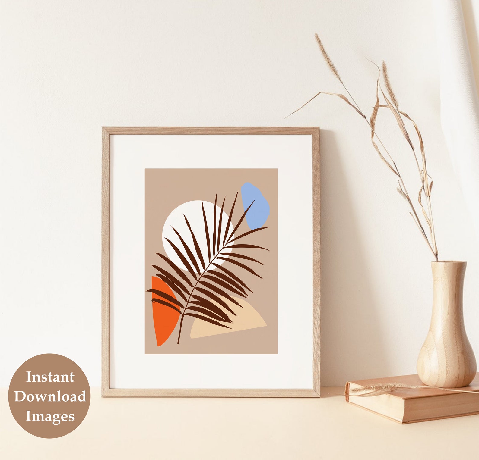 Abstract Botanical Prints Set of 3 Abstract Leaf Printable - Etsy