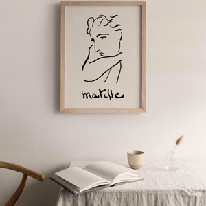 Henri Matisse Line Drawing Print, Woman Line Art, Matisse Poster ...