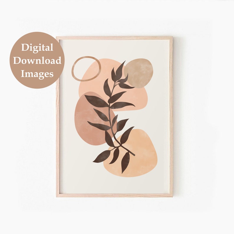 Boho Art Print Set Of 8 Abstract Boho Gallery Wall Set Etsy