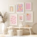 Pink Gallery Wall Set, Floral Art Print Set of 6, DIGITAL DOWNLOAD ...