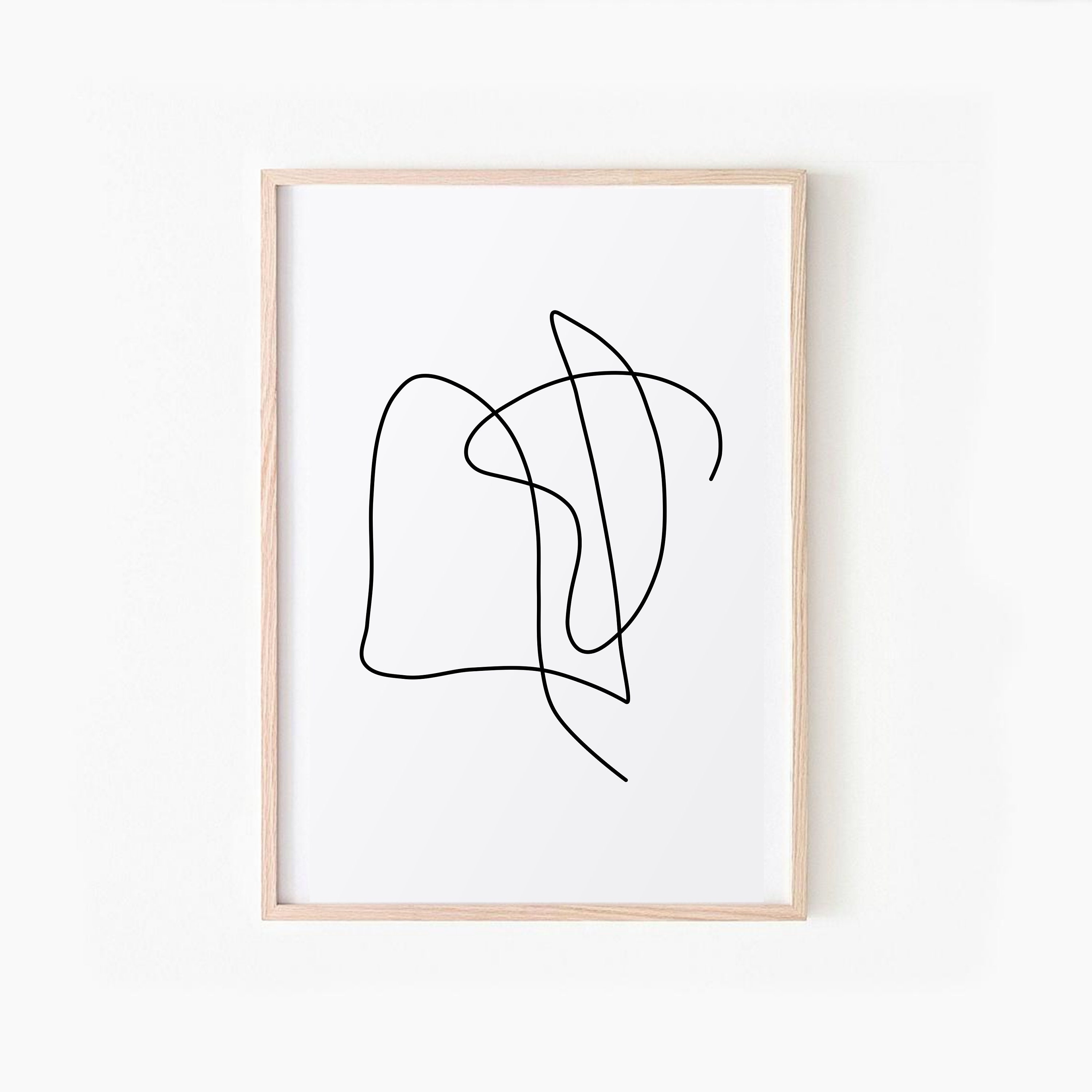 Abstract Scribble Print Set of 3 Line Drawing Printable Wall - Etsy