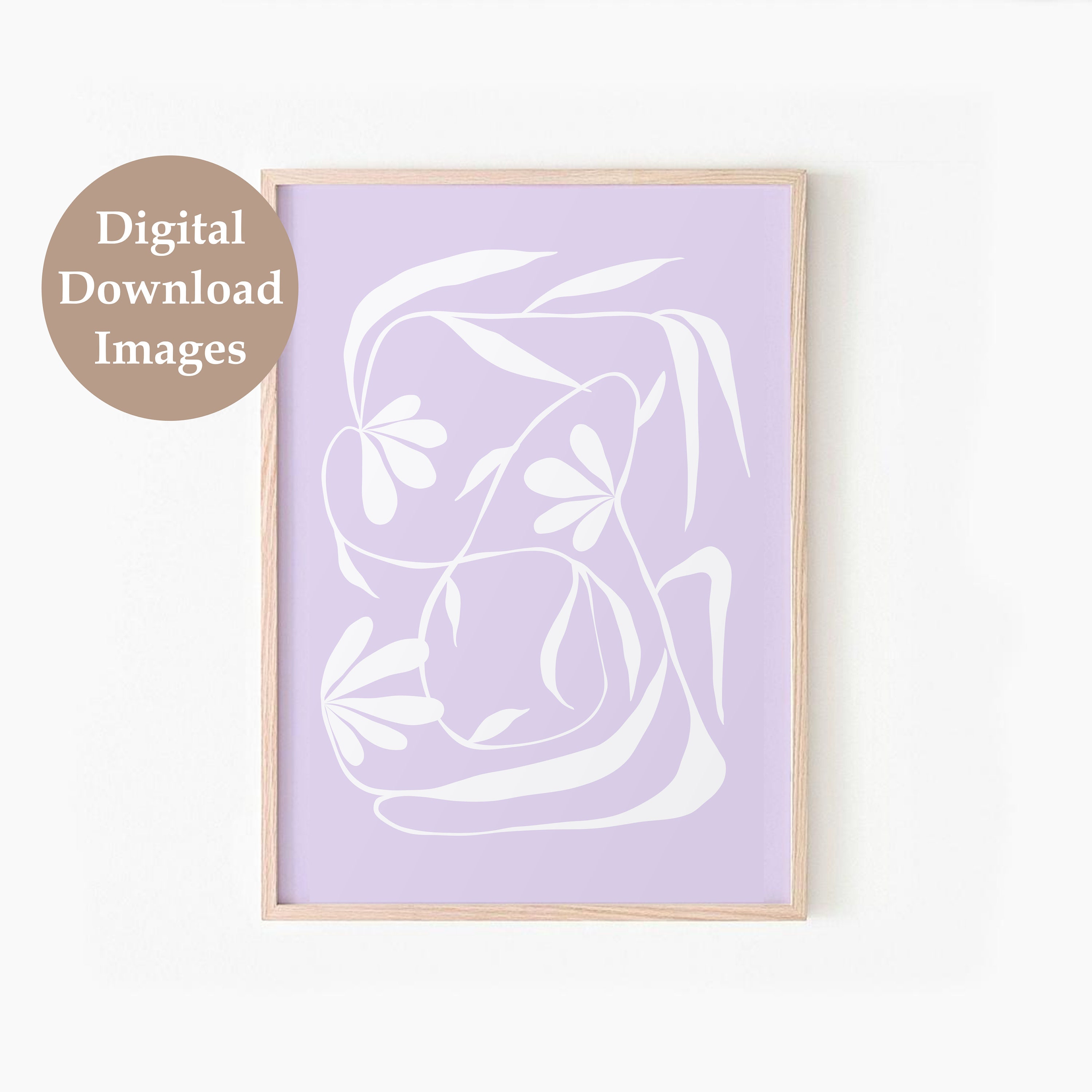 Lilac Wall Art Abstract Floral Print Printable Art DIGITAL - Etsy