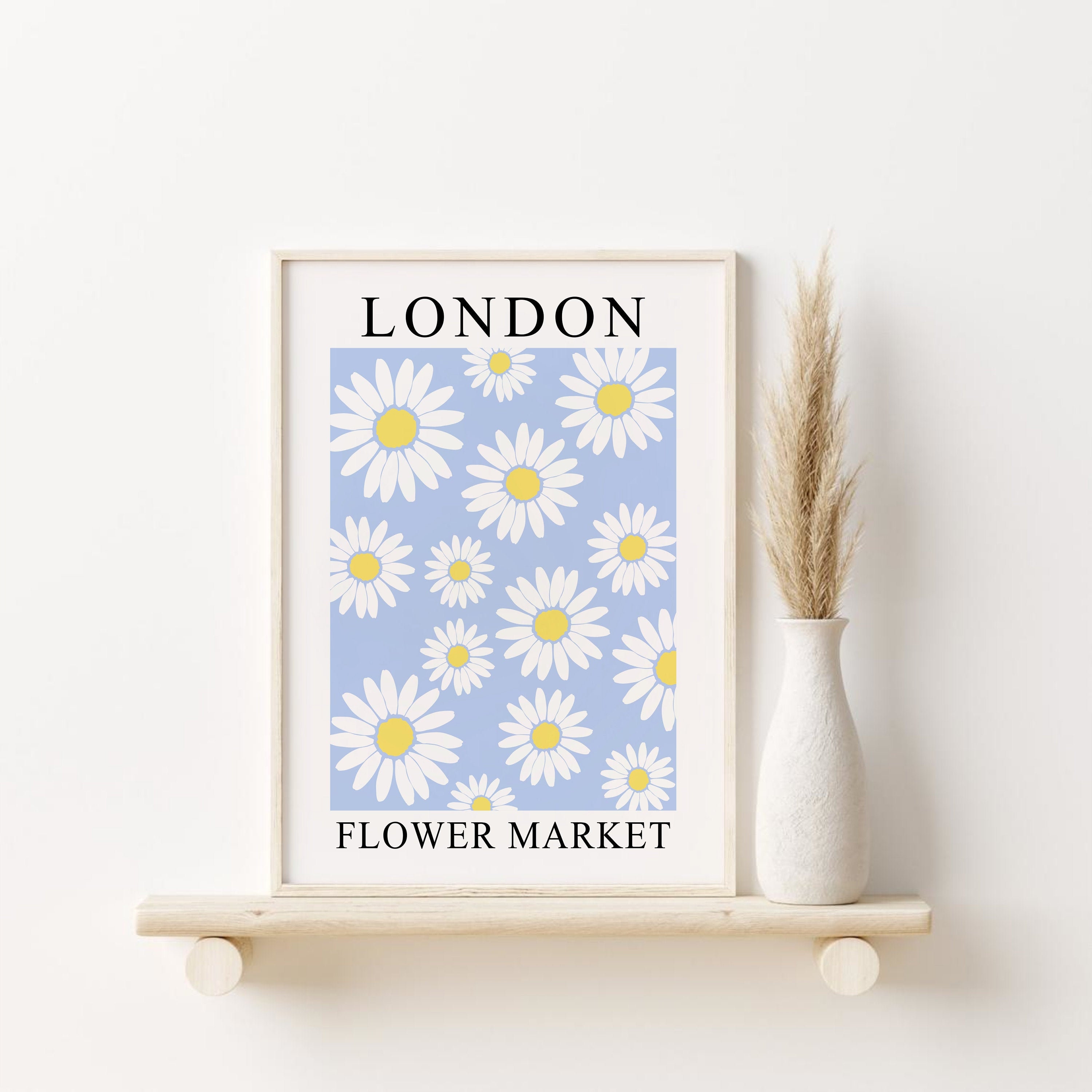 Flower Market Print London Flower Market Poster Printable - Etsy