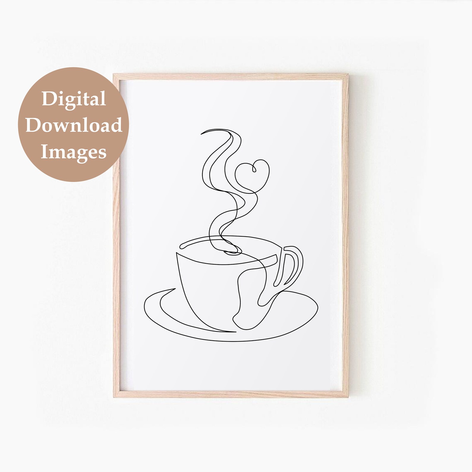 Coffee PRINTABLE Wall Art Abstract Coffee Art Prints Set of - Etsy