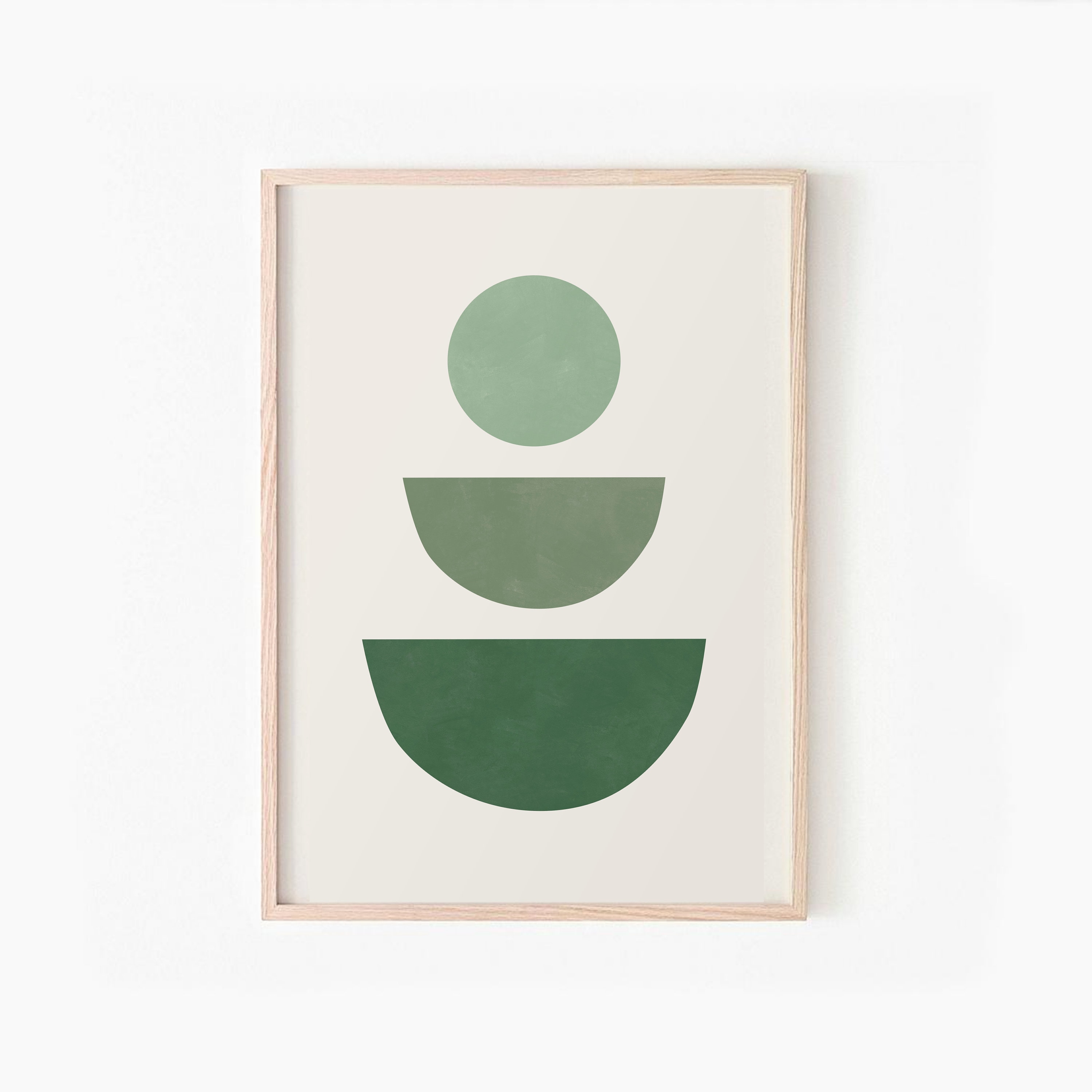 Dark Green Abstract Printable Wall Art Mid Century Modern - Etsy