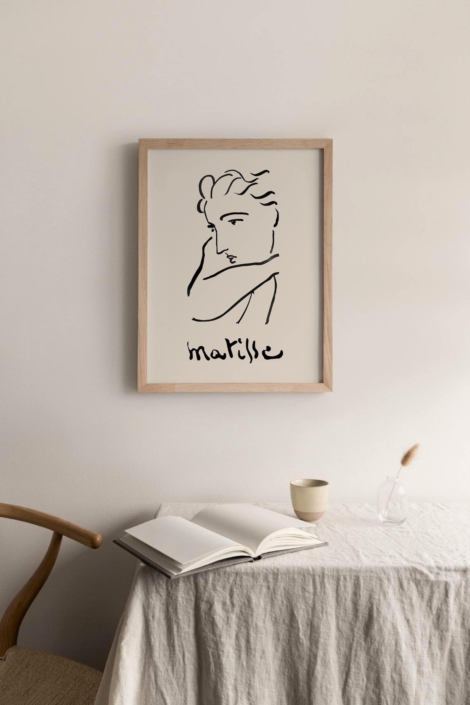 Henri Matisse Line Drawing Print Woman Line Art Matisse - Etsy