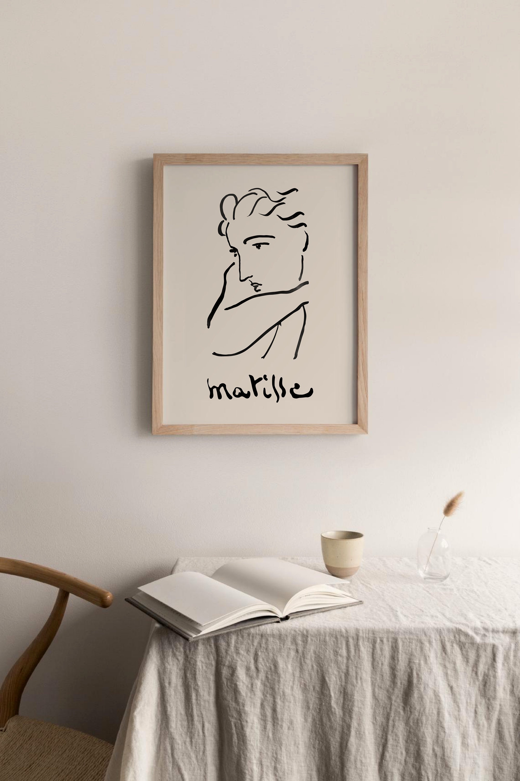 Henri Matisse Line Drawing Print Woman Line Art Matisse - Etsy