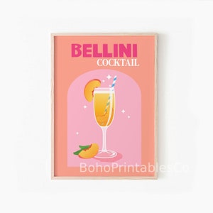 Pink and Orange Gallery Wall Set, Eclectic Print Set of 6, DIGITAL ...