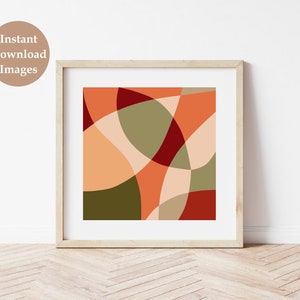 Square Prints Set of 3 Square Abstract Printable Wall Art - Etsy UK