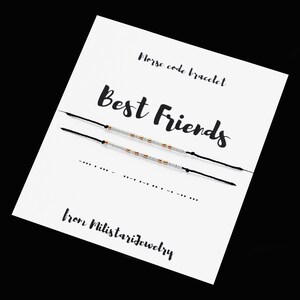 BEST FRIENDS Morse Code Bracelet Set of Two Bracelets, Best Friend ...