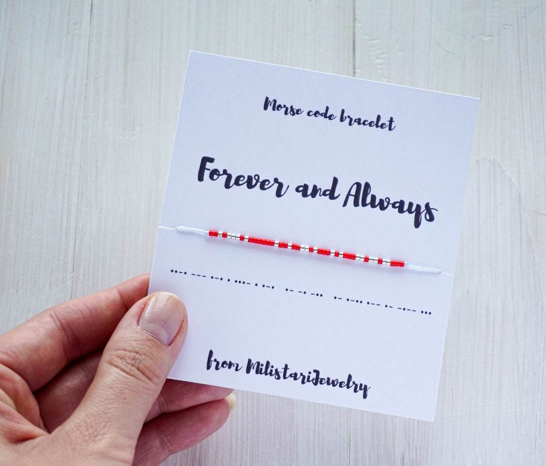 FOREVER AND ALWAYS Morse Code Bracelet, Best Friend Gifts, Friendship ...