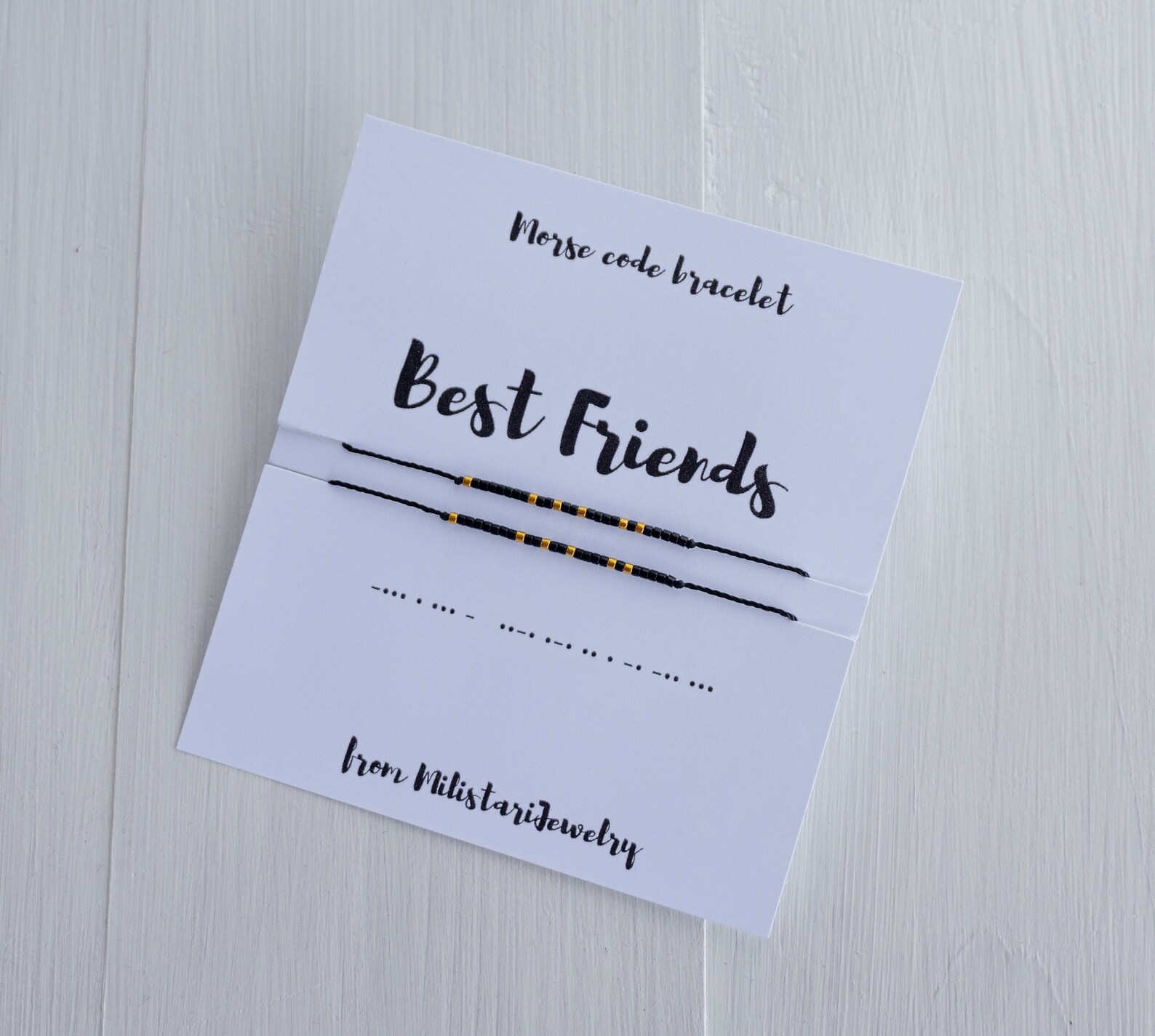 BEST FRIENDS Morse Code Bracelet Set of Two Bracelets, Best Friend ...