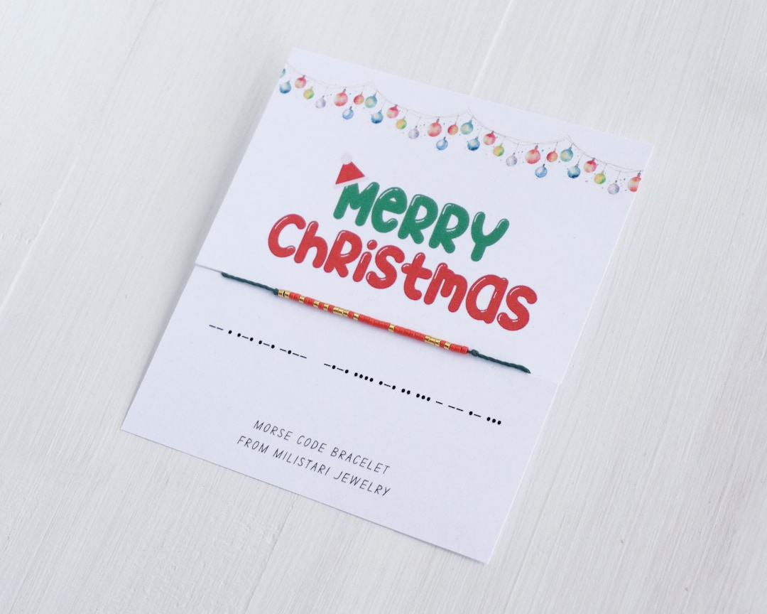 MERRY CHRISTMAS Morse Code Bracelet, Friendship Bracelet, Best Friend ...