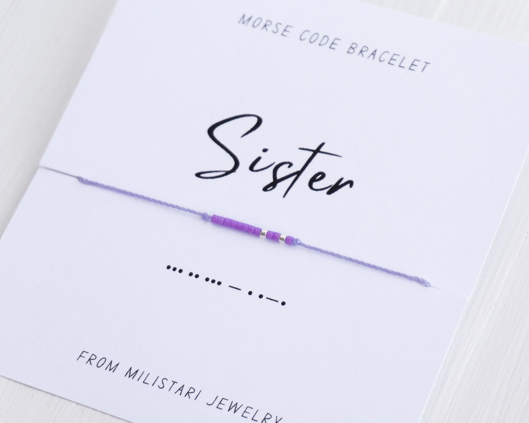 SISTER Morse Code Bracelet, Friendship Bracelet, Graduation Gift ...