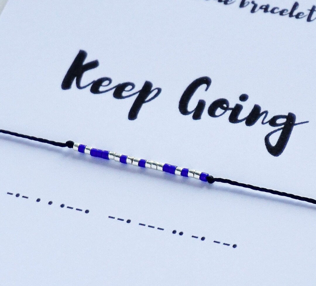 KEEP GOING Morse Code Bracelet, Best Friend Gifts, Friendship Bracelet, Gift for Multiple ...