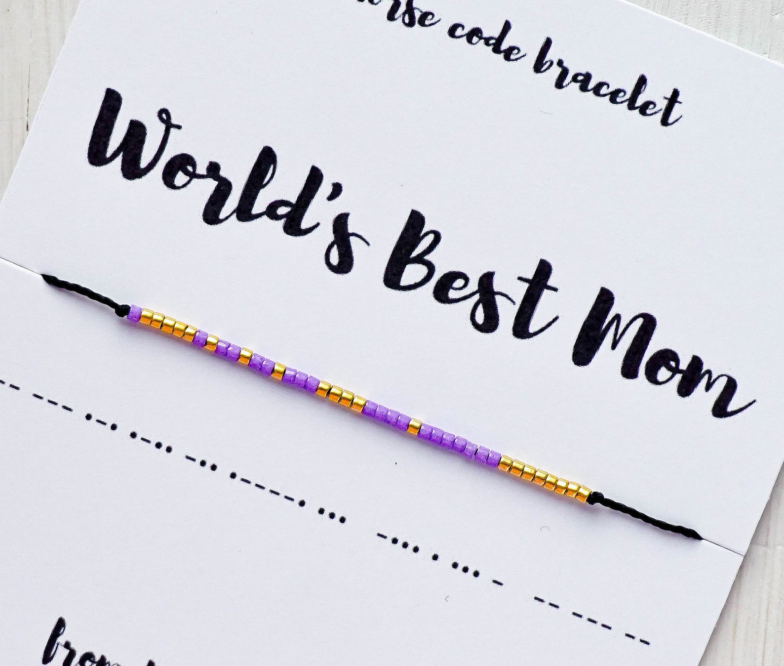WORLD'S BEST MOM Morse Code Bracelet for Mother, Mothers Day Gift, Mom ...