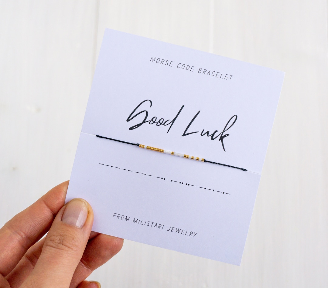 GOOD LUCK Morse Code Bracelet, Friendship Bracelet, Best Friend Gifts ...