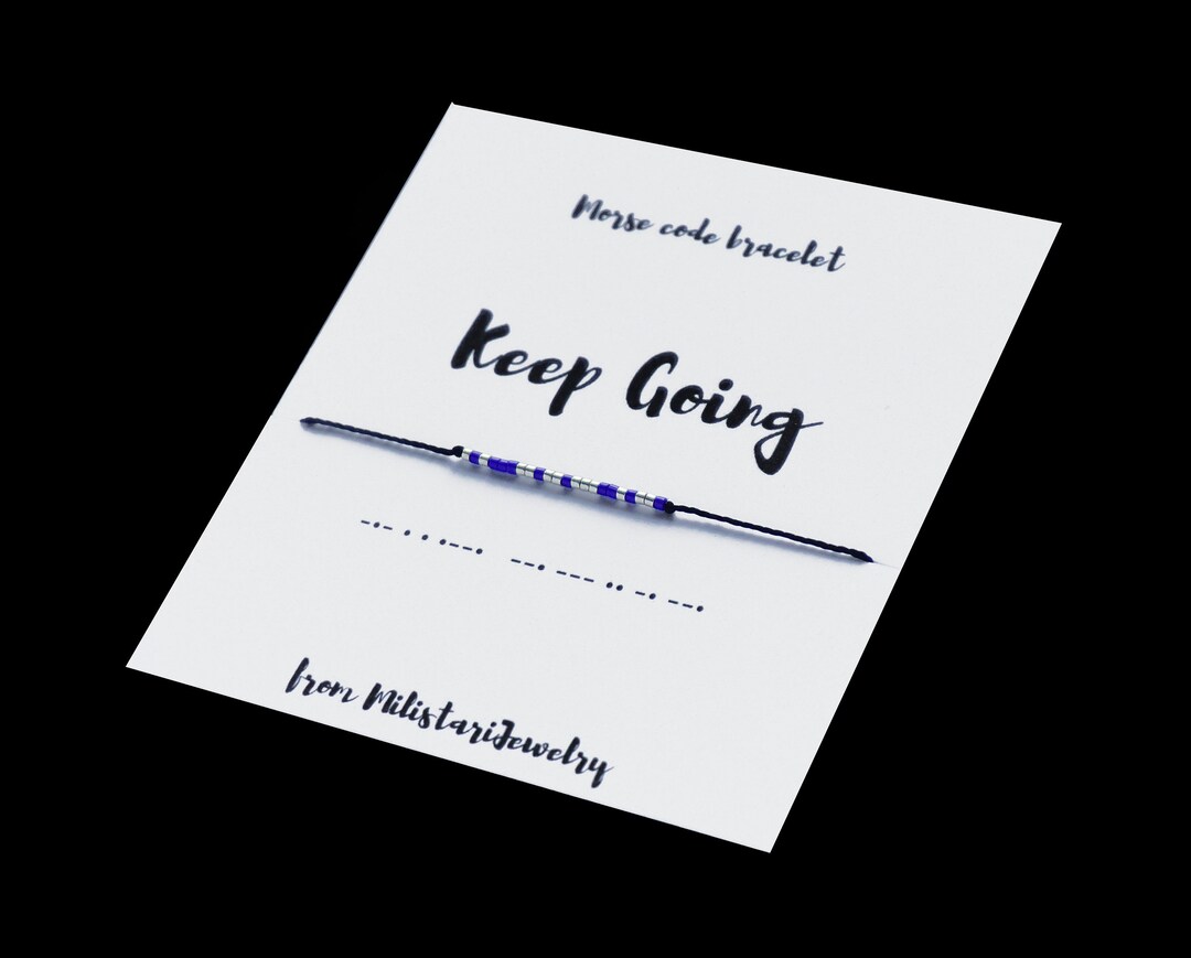 KEEP GOING Morse Code Bracelet, Motivational Bracelet, Friendship Bracelet, Best Friend Gifts ...