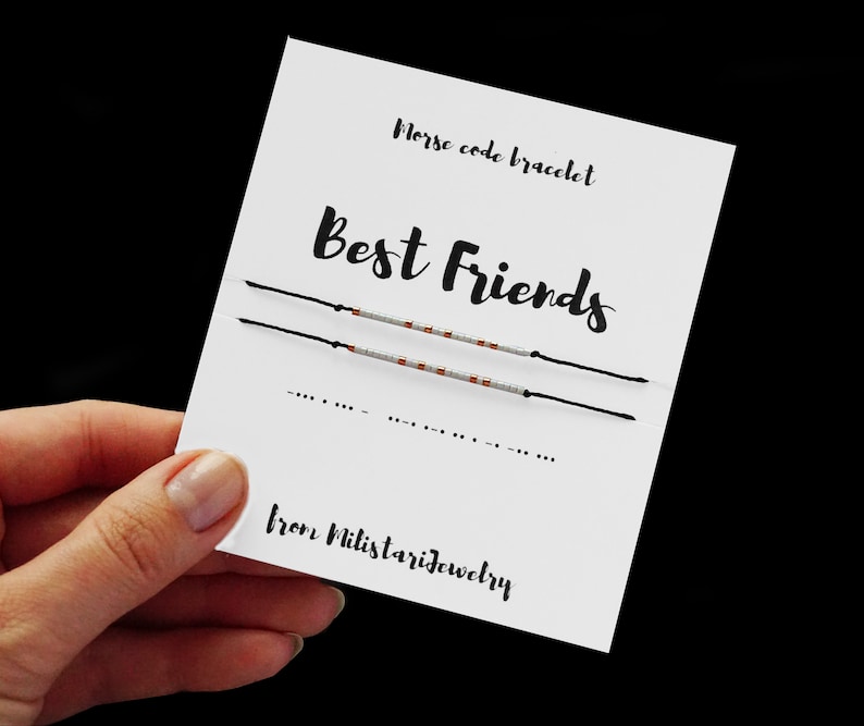 BEST FRIENDS Morse Code Bracelet Set of Two Bracelets, Best Friend ...