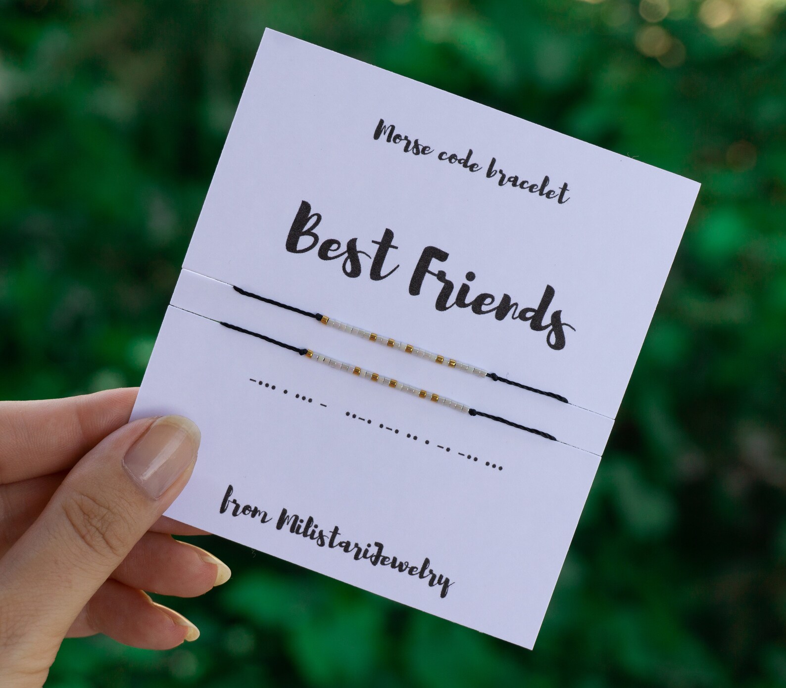 BEST FRIENDS Morse Code Bracelet Set of Two Bracelets Best - Etsy