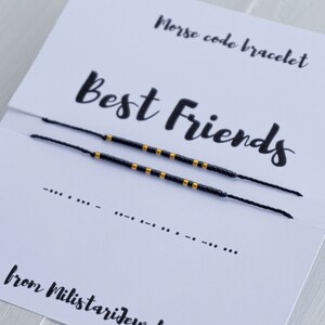 BEST FRIENDS Morse Code Bracelet Set of Two Bracelets, Best Friend ...