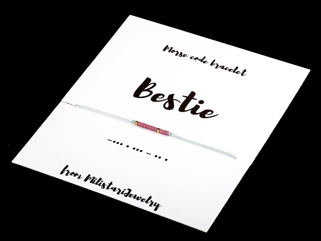 BESTIE Morse Code Bracelet, Best Friend Gifts, Friendship Bracelet ...