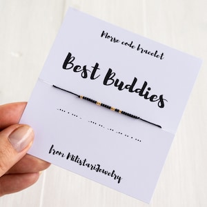 BEST BUDDIES Morse Code Bracelet, Best Friend Gifts, Best Buddy Bracelet, Buddy Jewelry, Buddy ...