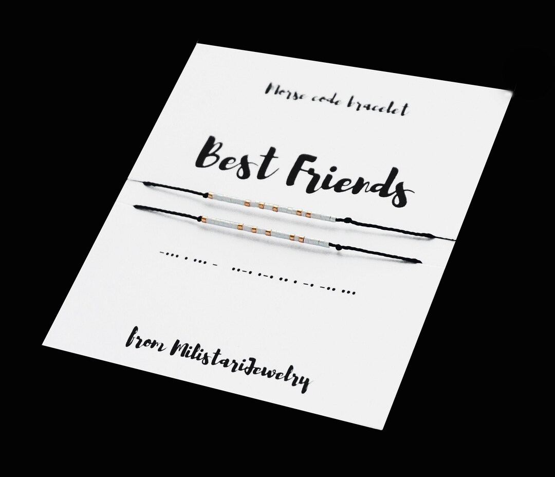 BEST FRIENDS Morse Code Bracelet Set of Two Bracelets, Best Friend ...