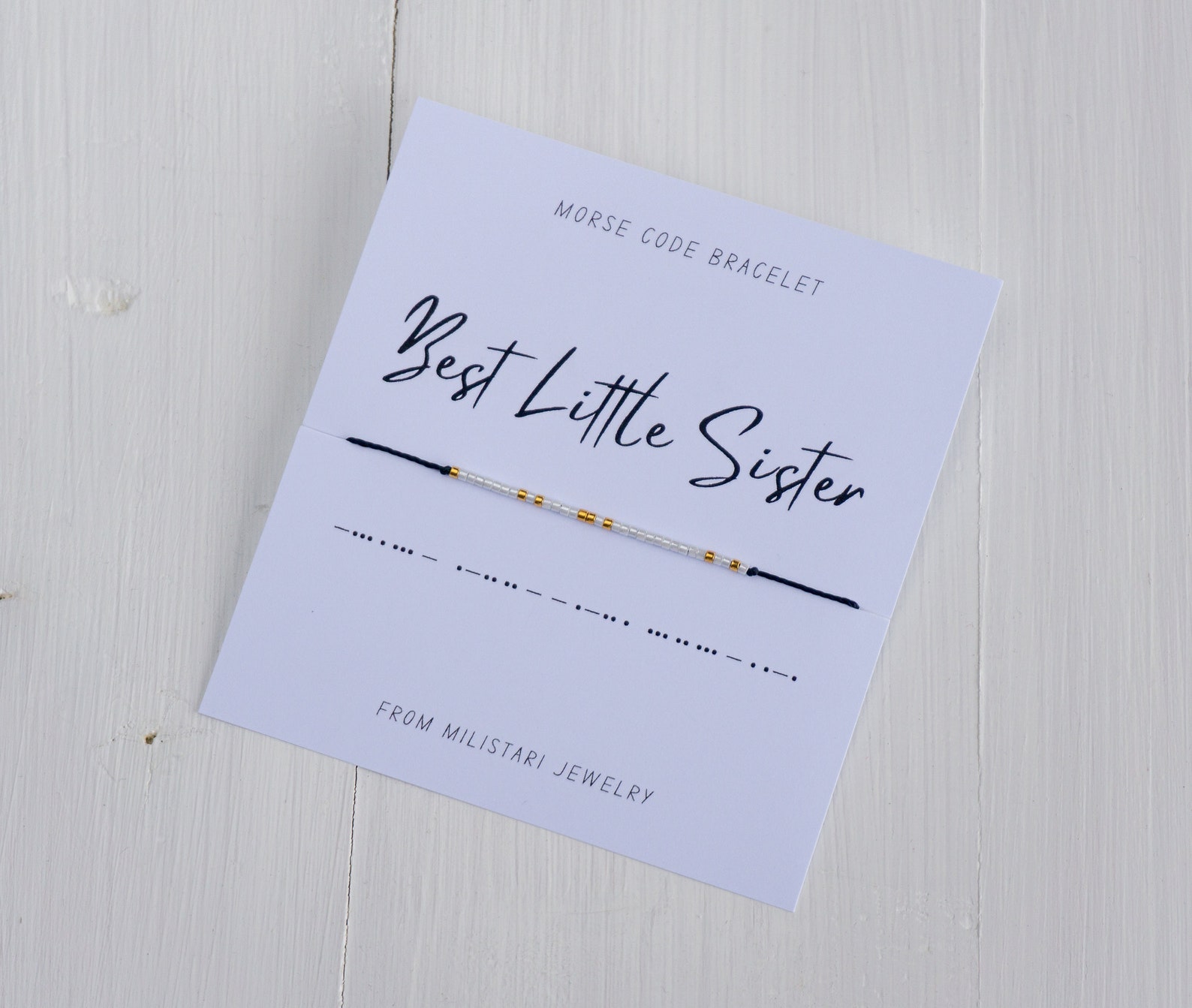 BEST LITTLE SISTER Morse Code Bracelet Birthday Gift for - Etsy