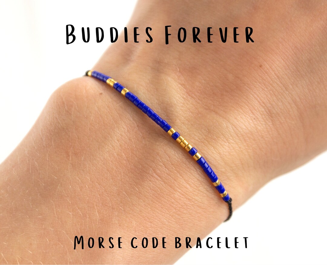 Buddies Forever Morse Code Bracelet Best Friend Ts Guy Girl