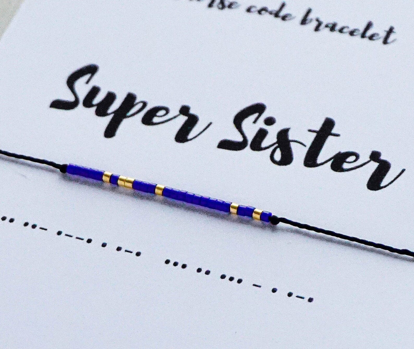 SUPER SISTER Morse Code Bracelet, Gift for Sister From Sister, Bracelet ...