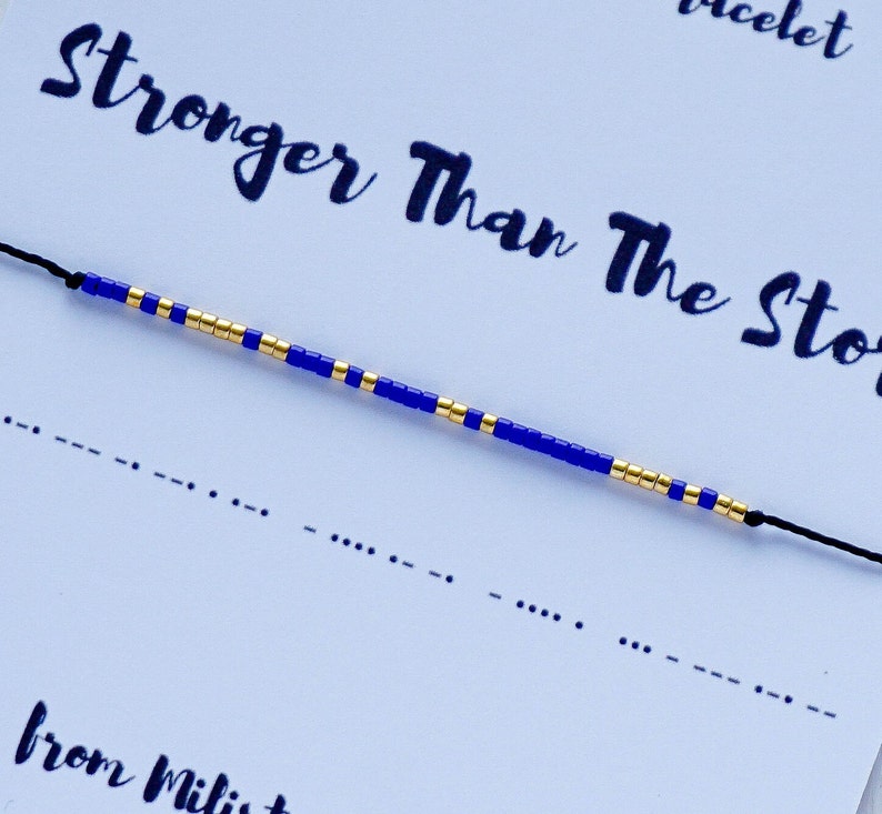 Stronger Than the Storm Morse Code Bracelet Best Friends | Etsy