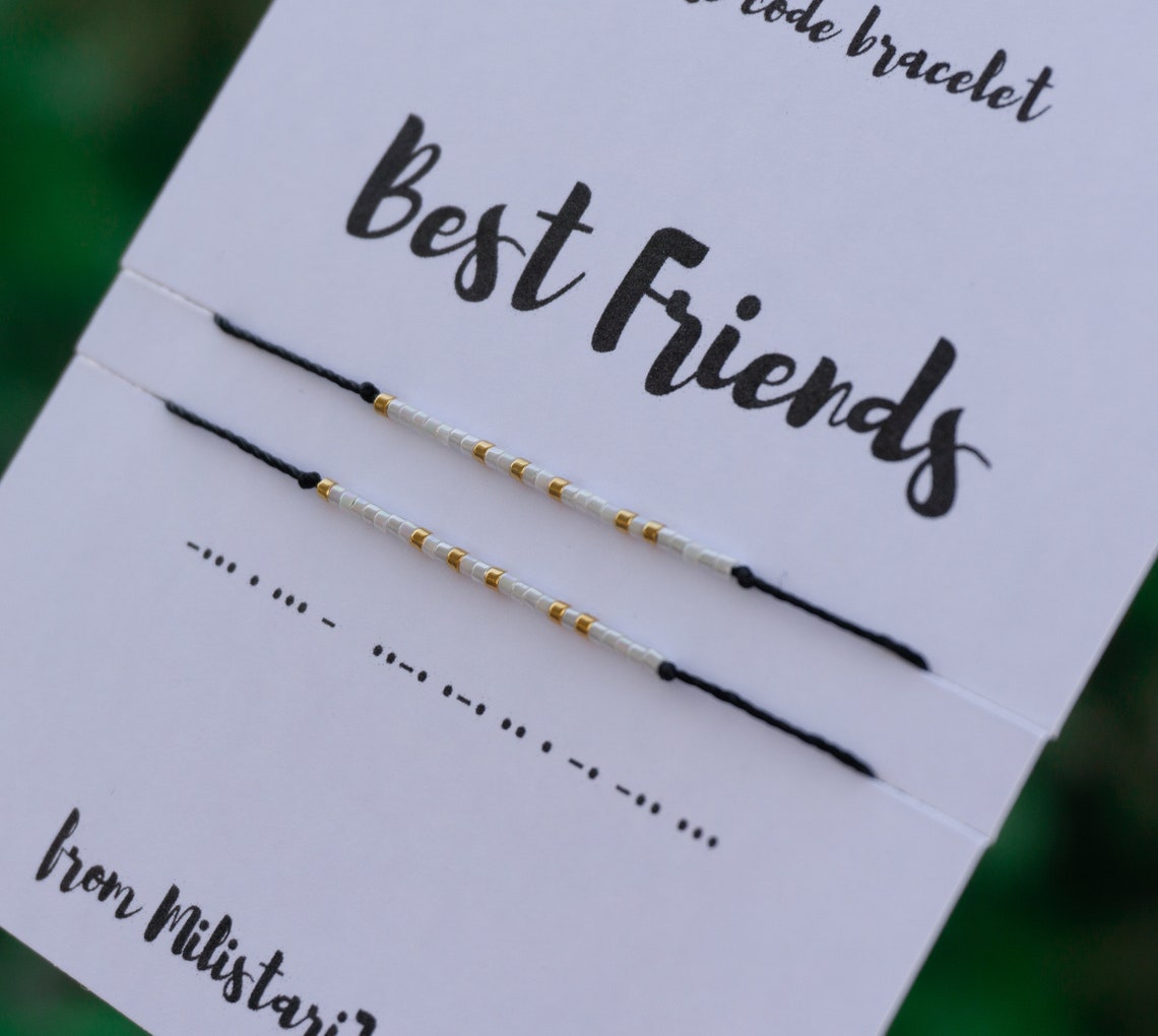 BEST FRIENDS Morse Code Bracelet Set of Two Bracelets Best - Etsy