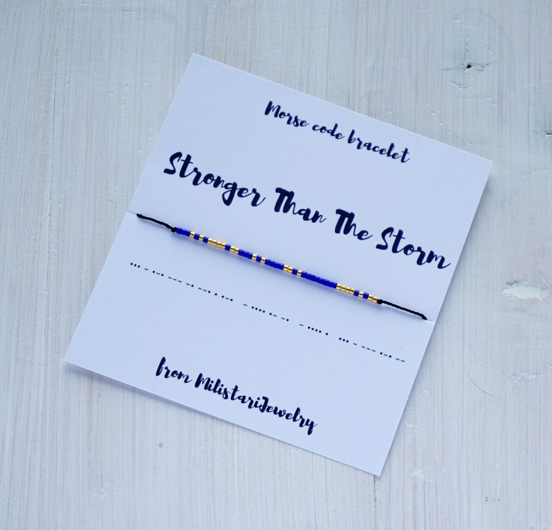 Stronger Than the Storm Morse Code Bracelet Best Friends - Etsy
