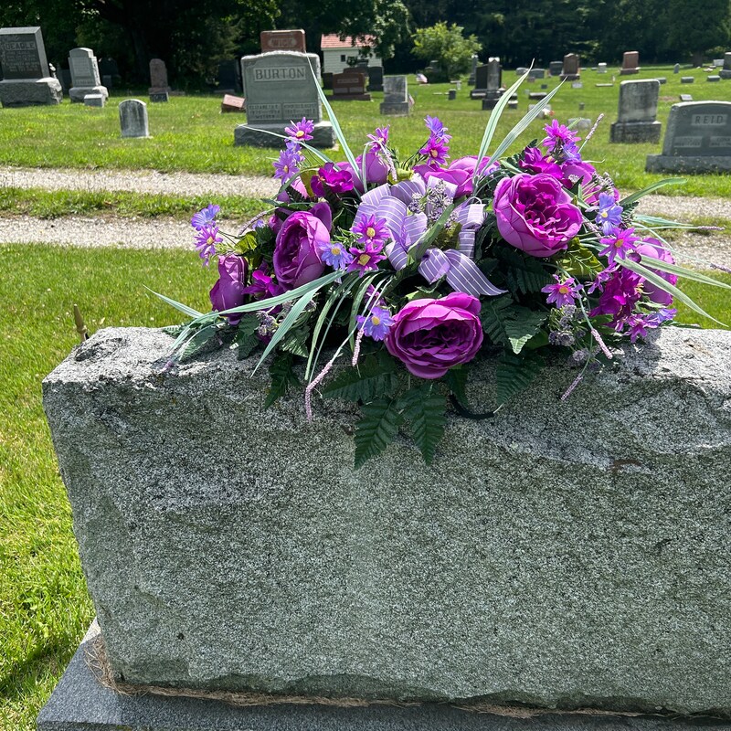 Headstone Flowers - Etsy