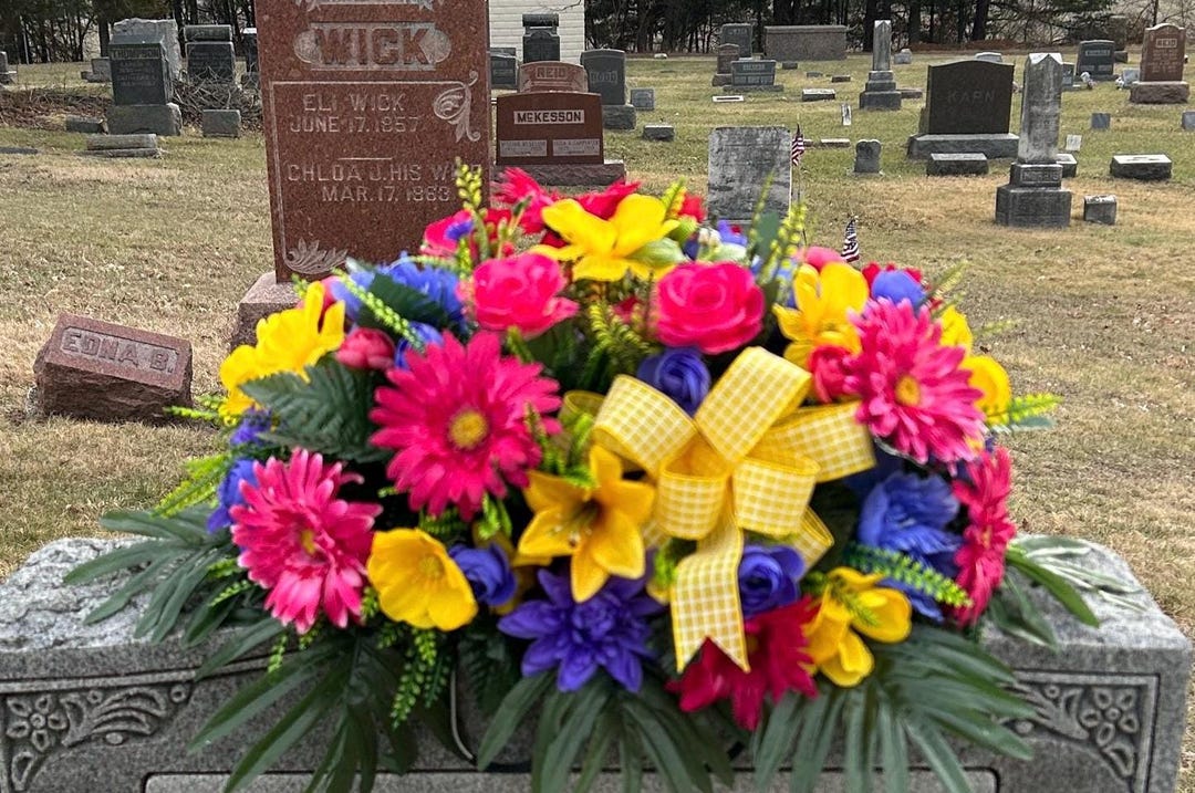 Bright Colorful Headstone Saddle-summer Grave Saddle -remembrance Gift ...
