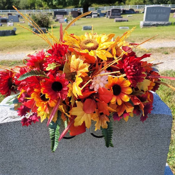 Headstone Flowers - Etsy