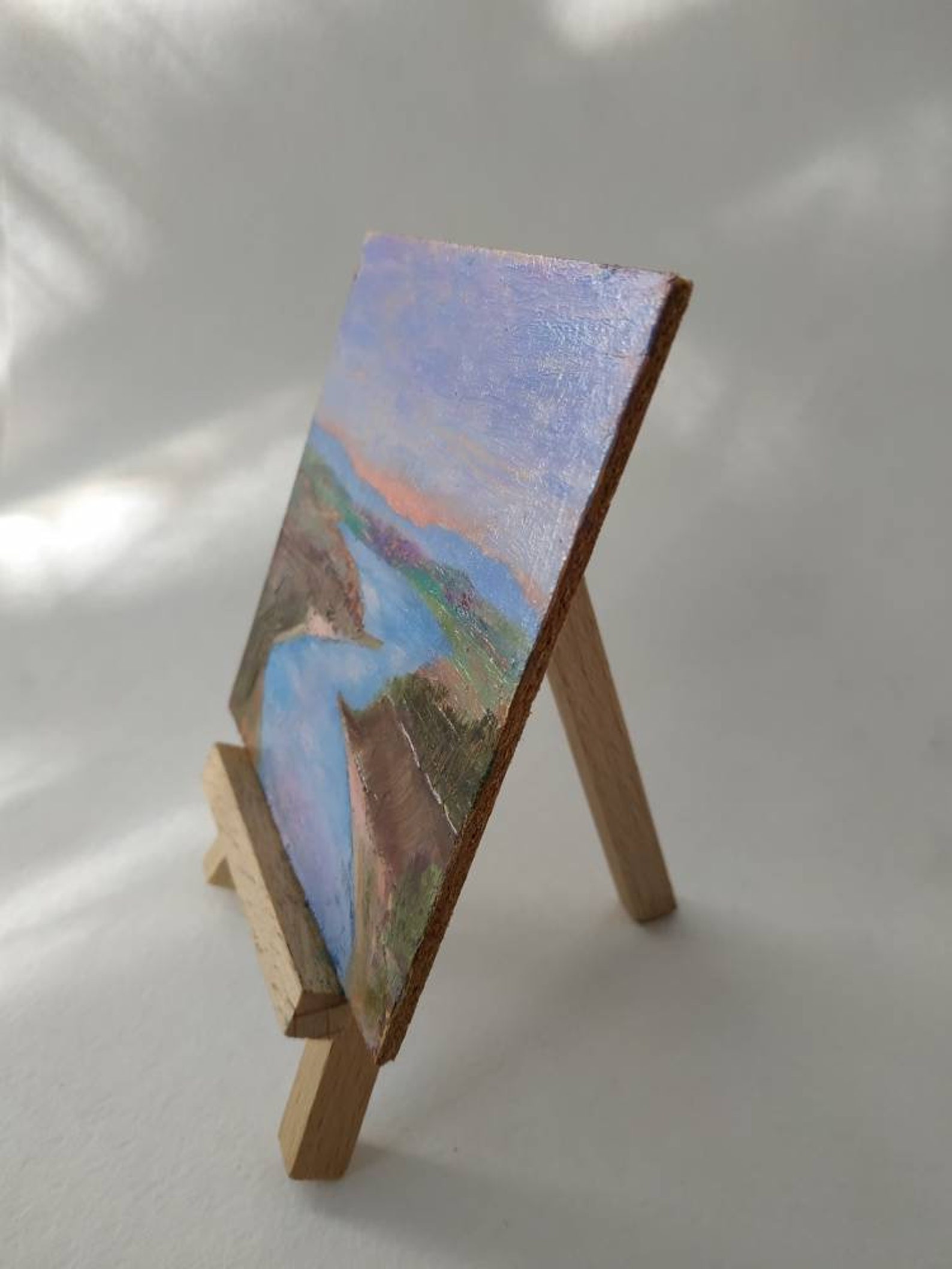 Small Abstract Landscape 4x4 Original Artwork Framed Oil - Etsy