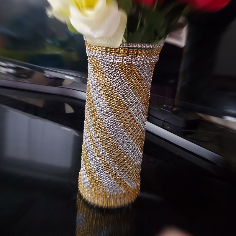 Rhinestone Vase - Etsy