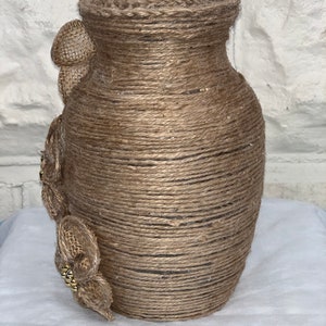 Flower Vase - Floral Jute Vase - Handmade Vase - Gift Vase - Etsy