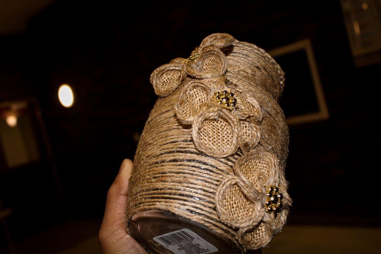 Flower Vase Floral Jute Vase Handmade Vase Gift Vase - Etsy