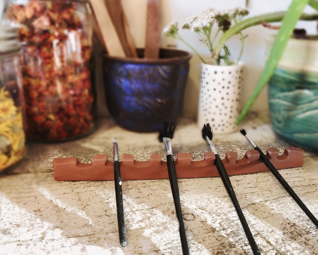 Paintbrush Rest Monster - 9 Brushes - Etsy