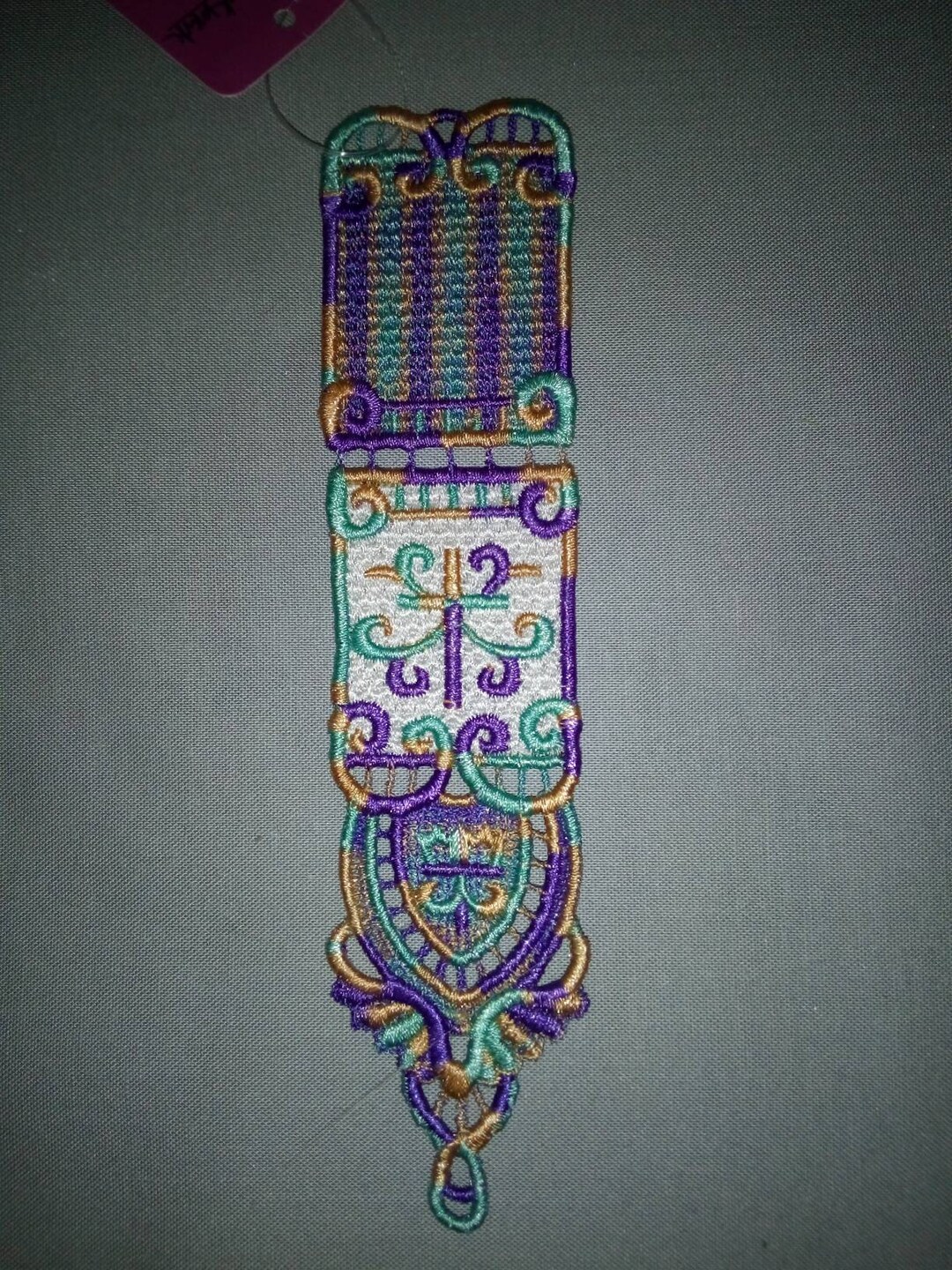 Fold-over Page Top Color Embroidery Bookmarks FSL - Etsy